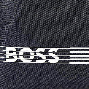 BOSS Men's Contrast Stripe Logo Polyester Backpack, Admiral Blue, ONE Size
