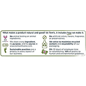 Tom's of Maine, Propolis & Myrrh Fluoride Free Toothpaste - Fennel, 5.5 Ounce