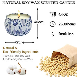 Citronella Candles Outdoor Indoor - 4pack 20OZ Scented Candles Set, Natural Soy Wax Citronella Candles for Garden Patio Yard Home Balcony Camping Backyard