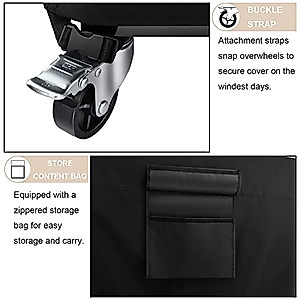 EDOSTORY Cooler Cart Cover, Waterproof UV Resistant 600D Oxford Fabric Fit for Most 80 Quart Rolling Ice Chest Cooler Upto 34L x 20W x 32H inch, Black