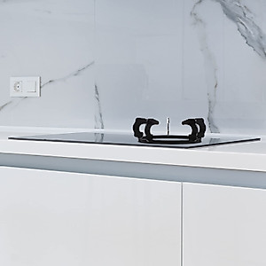 Angoily Cast Iron Wok Support Ring Gas Stove Rack Stand Brackets Milk Pot Wok Support Holder Trivets Range Holder for Home Restaurant Kitchen ( Black )