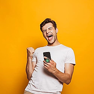 FAB POPS Magnetic Phone Grip with Collapsible AIRPOP Technology and built in Magnets Made in the USA Green Mandala