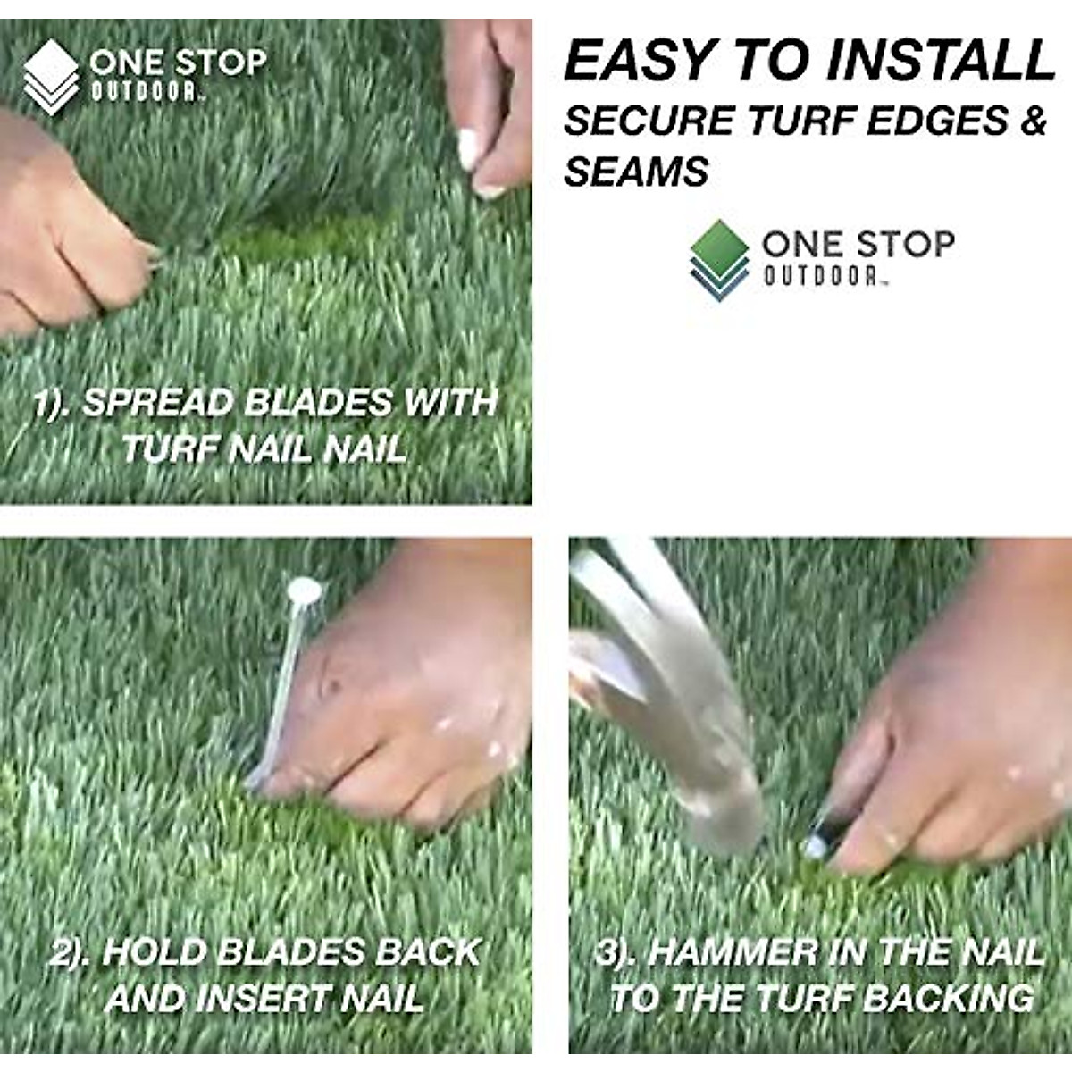 USA Made (150 Pack) Synthetic Grass Landscape, 5.5" Turf Nails/Stakes, 5 lbs Galvanized Boxed Spikes for Securing Artificial Turf & No Dig Edging Products Approximately 150 Nails