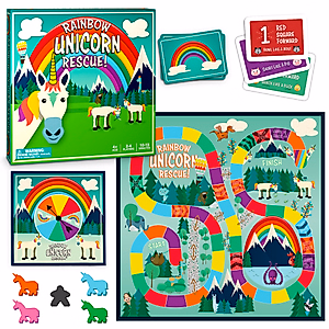 Rainbow Unicorn Rescue - Board Game for Kids Ages 4-8, Fun Family Board Games, Games for 4+ Year Olds, Kids Games for 4+ Year Old Birthday Gift, Unicorn Toy for Girls and Boys, Cooperative Board Games