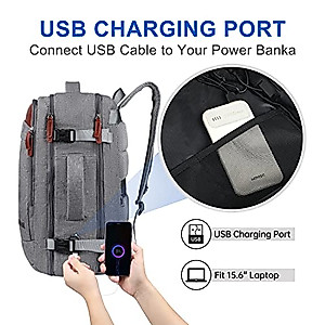 Carry on Backpack, Travel Backpack for Men Women Airline Approved, 50L Extra Large Backpack with 3 Packing Cubes, Expandable Water Resistant Business Luggage Suitcase Overnight Weekender Daypack Bag