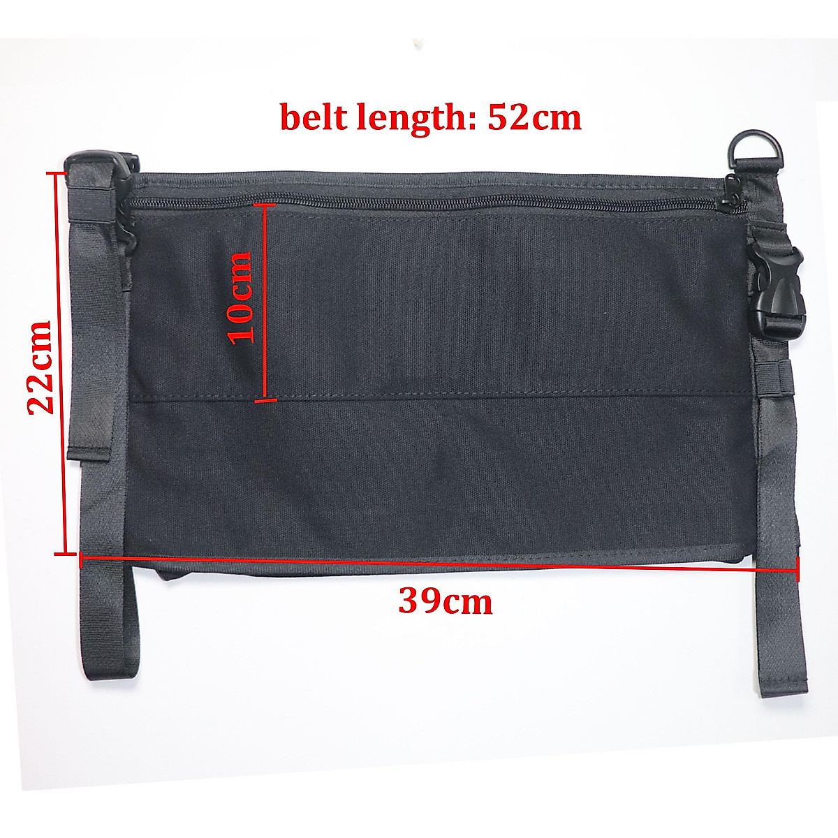 CAMSTIC Yoga Mat Carrier Strap Shoulder Bag with Large Compartment Zipper Pocket, Black
