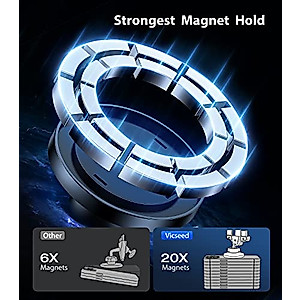VICSEED for MagSafe Car Mount CD Slot & Air Vent [20 Strongest Magnets] Super Stable Magnetic Phone Holder for Car 360° HandsFree Metal CD Phone Mount for Car Fit iPhone 14 13 12 Pro Max Plus Mini All