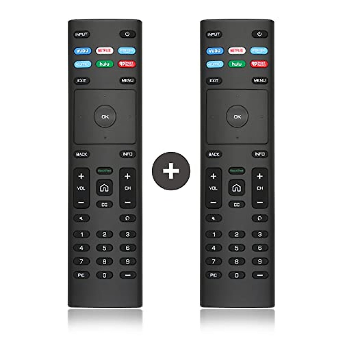 【Pack of 2】 Universal Remote for Vizio Smart TV, 2 Piece Replacement for Vizio-Smart-TV-Remote, XRT136