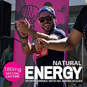 Pure Fuel All Natural Healthy Energy Drink Watermelon Blast – Plant-Based Sports Drink & Pre Workout – No Sucralose – 180mg Natural Caffeine – 12pk x 16.9 fl oz