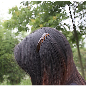 Yeshan 3.2" Plastic Hair Side Comb With Teeth Comb HairPin Clip for women,Brown (12pcs)