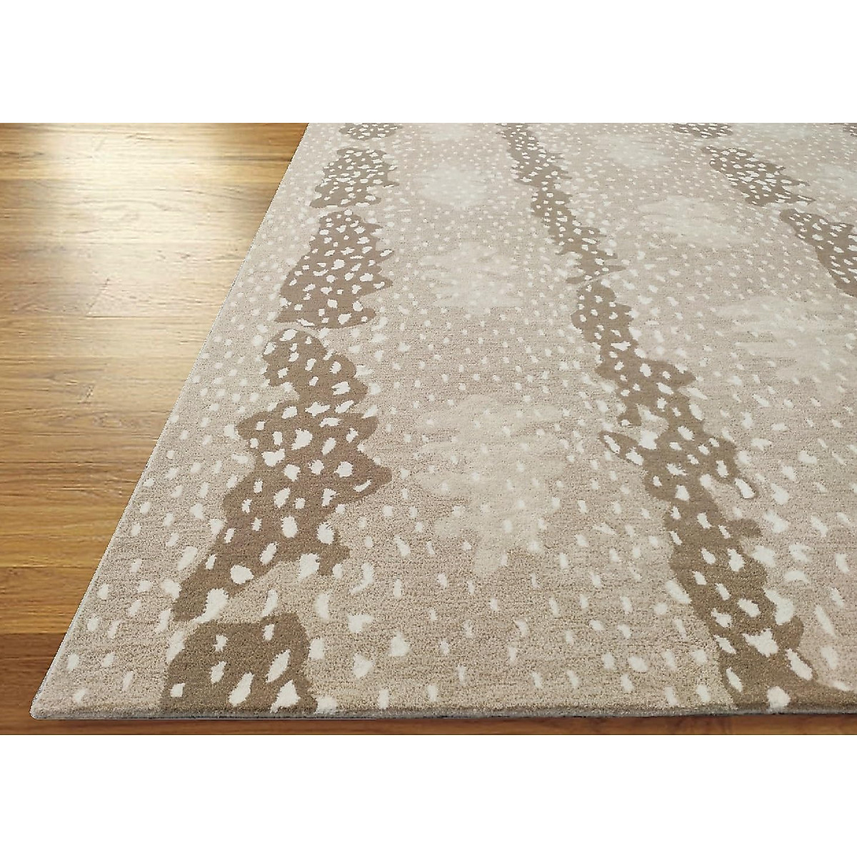 Handmade Area Rug Antelope Cheetah Hand Tufted Wool Animal Design Beige 3x5 5x8 8x10 9x12 2.5x8 (5 feet x 8 feet)