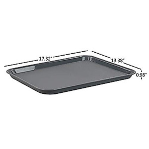 CadineUS 6-Pack Serving Trays, Plastic Fast Food Trays, Grey