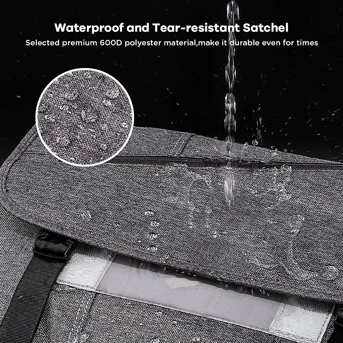 OIWAS Messenger Bag for Men, 14 Inch Laptop Crossbody Bags Women Casual Satchel Shoulder Bag College Travel Office Briefcase