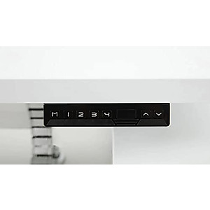 ZURI Furniture Ford Executive Modern Adjustable Height Desk with Filing Cabinets - White