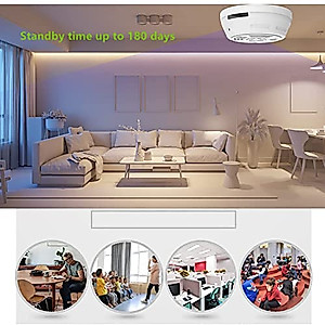 Spy Camera Smoke Detector Hidden Camera - WiFi 180 Days Standby 1080P HD Night Vision PIR Motion Detection Video Recorder Ceiling Nanny Cam