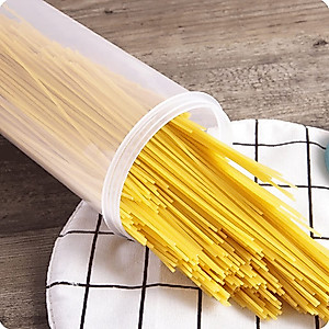 FSHAN Kitchen Jars Airtight Food Storage Containers with Lids 1.8L Pasta Cereal Containers Tall Clear Spaghetti Pasta Storage Container Set Useful Container Set (Color : 2pcs Pink)