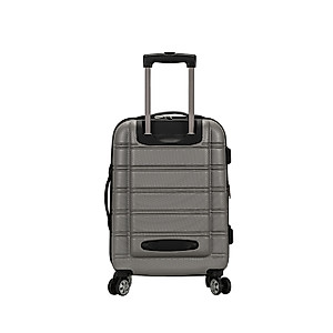 Rockland Melbourne Hardside Expandable Spinner Wheel Luggage, Silver, 2-Piece Set (20/28)