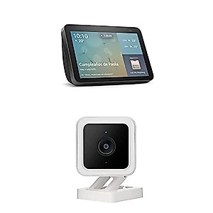 Echo Show 8 (2nd Gen, 2021 release) | HD smart display with Alexa and 13 MP camera | Charcoal | with Wyze Cam V3 bundle