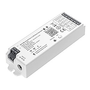 BTF-LIGHTING 5in1 WB5 2.4GHz WiFi LED Controller Compatible with Alexa Google Home Smart Life Tuya Smart APP Control for Monochrome CCT RGB RGBW RGBCCT LED Strip Match with B1 B2 B3 B4 etc Remote