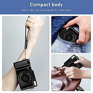 Digital Camera for Photography FHD 2.7K 30MP Vlogging Camera for YouTube, Point and Shoot Cameras with 3 Inch 180 Degree Flip Screen, 32GB TF Card Portable Small Camera for Teens Kids Seniors