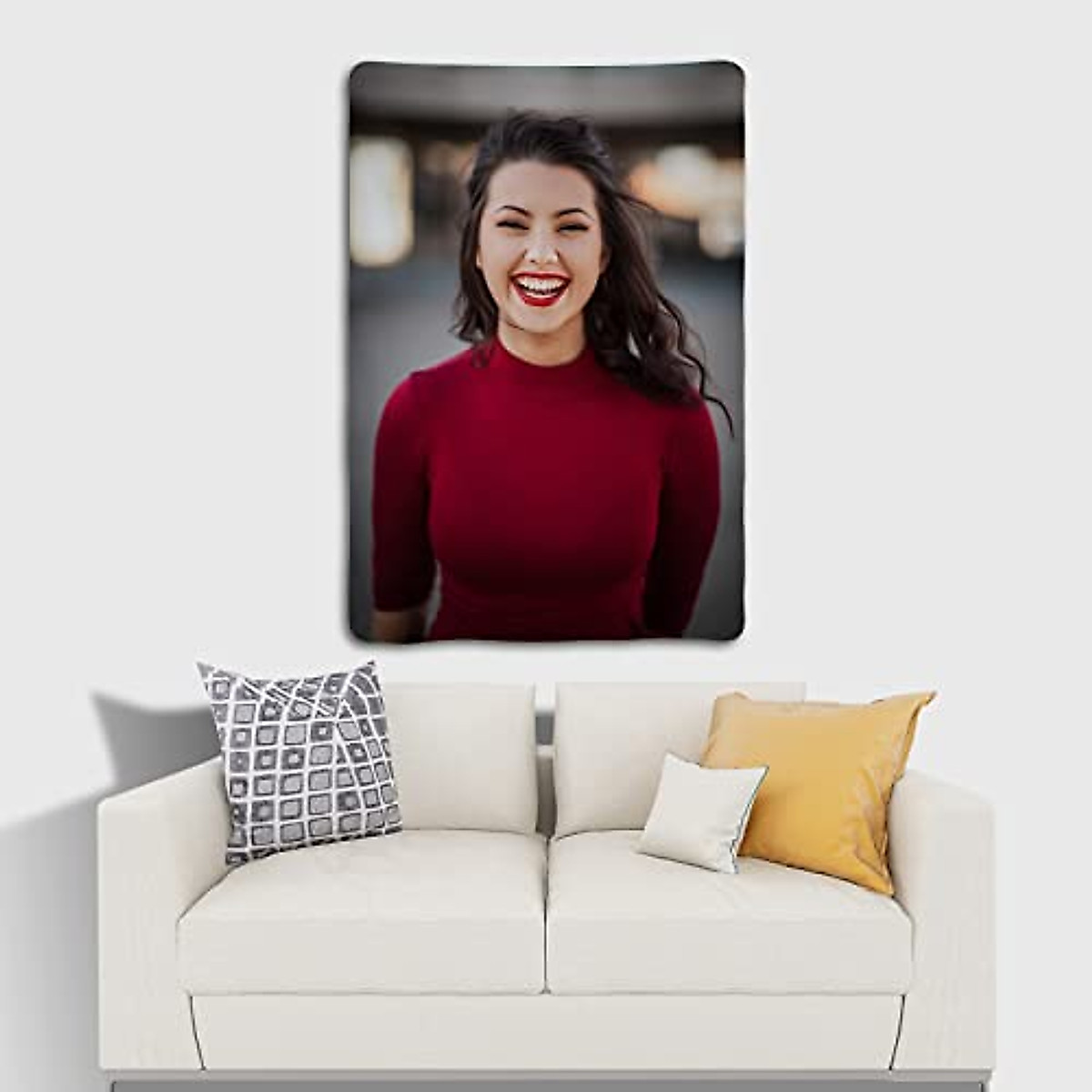 MecTo Custom Tapestry Upload Images Personalized poster Tapestry Customized Backdrop Tapestry Custom Flag wall Hanging for Bedroom Mother's Day, Father's Day, Wedding, Birthday(36 * 48in Vertical)