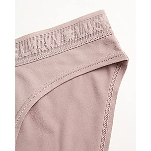 Lucky Brand Women's Underwear - 10 Pack Microfiber Bikini Panties (S-XL), Size X-Large, Gardenia/Naturale/Sphinx/Silver Sconce/Black