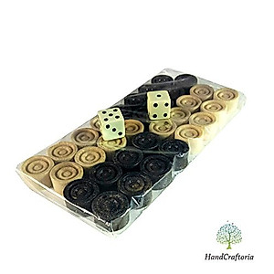 19.3 inhes Unique Wooden Backgammon Set Premium High Detail Wooden Carved Board Game