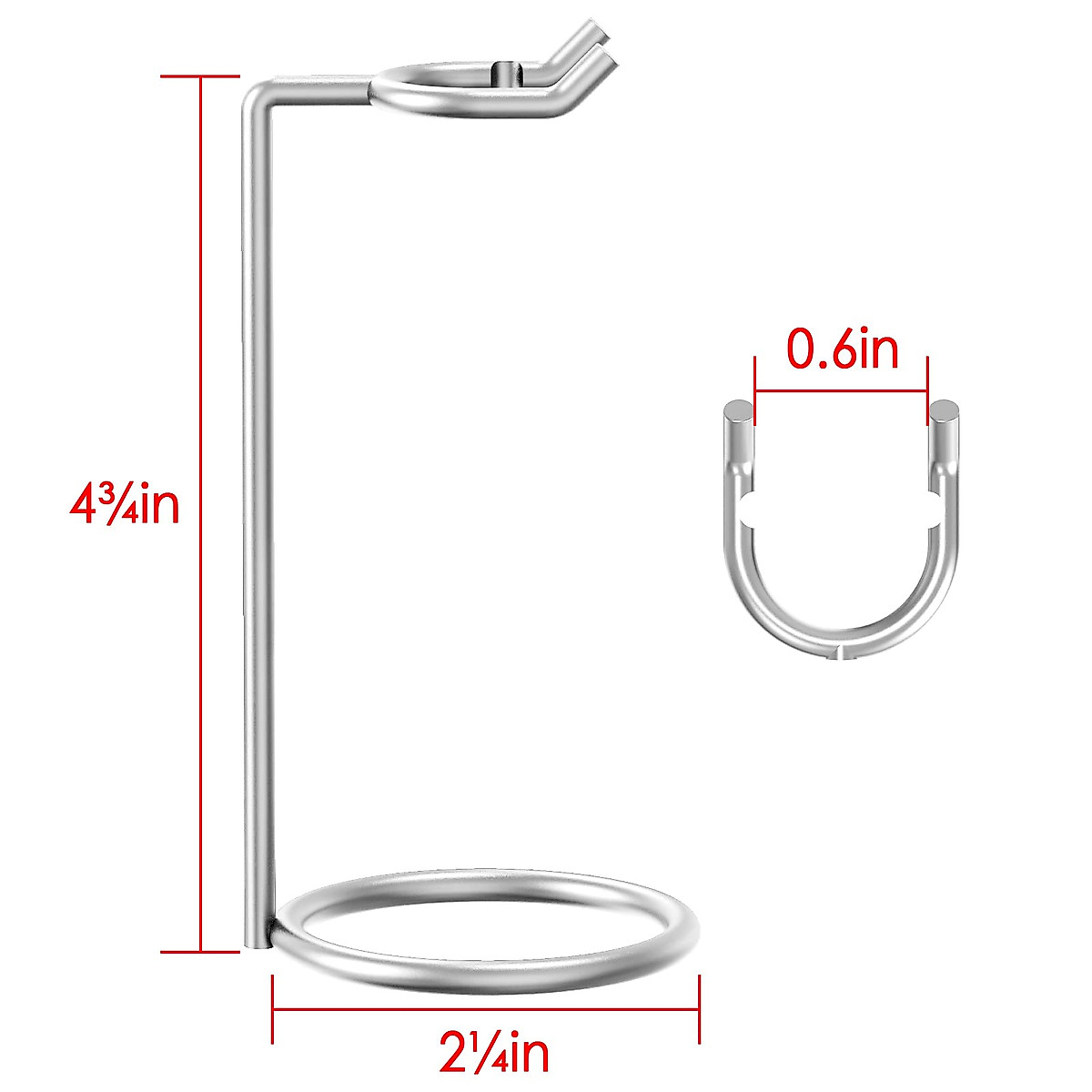 Linkidea Safety Razor Holder Stand, Shaving Razor Stand Deluxe Men's Stainless Steel Travel Shave Razor Holder - 4.7" (Silver 12cm)