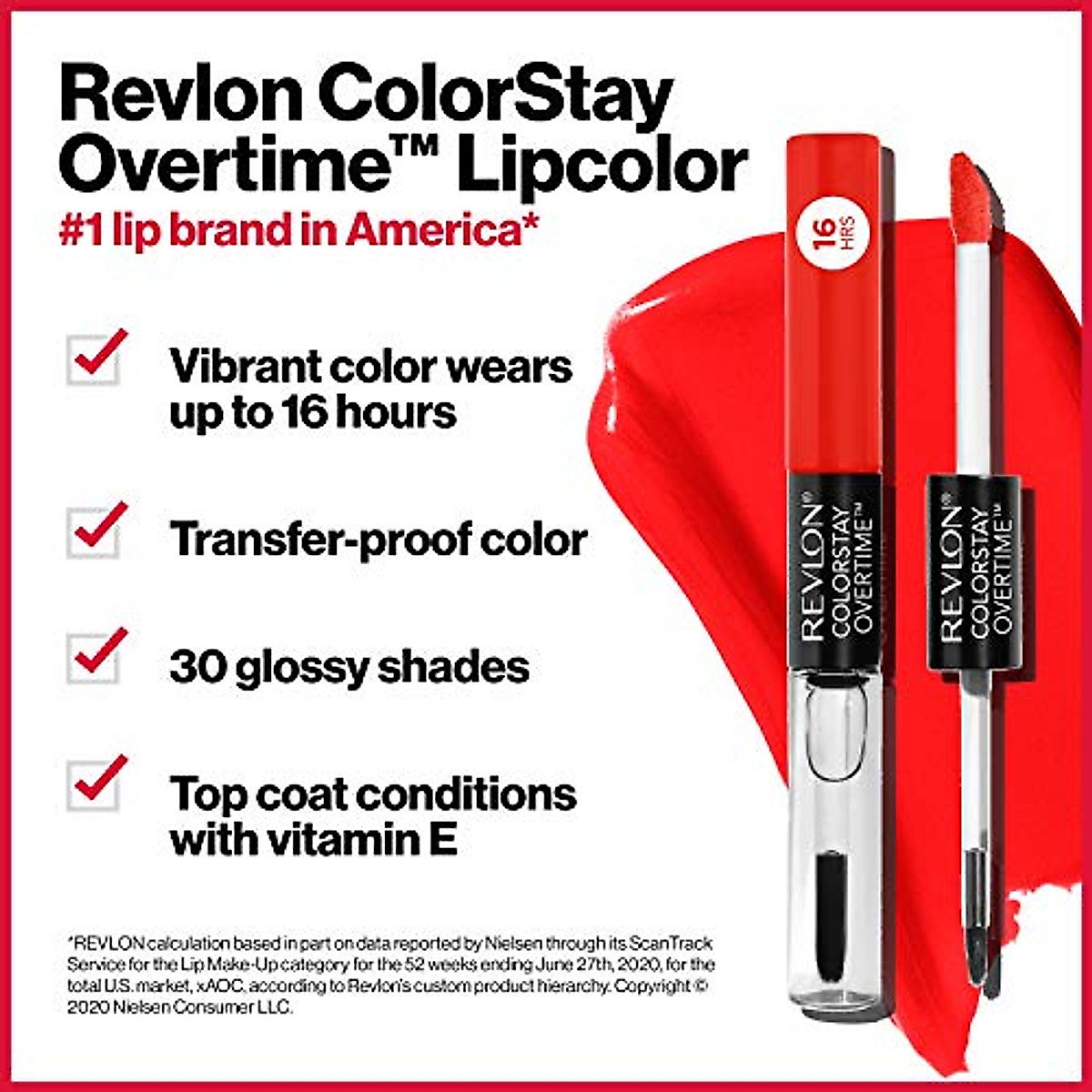 Liquid Lipstick with Clear Lip Gloss by Revlon, ColorStay Overtime Lipcolor, Dual Ended with Vitamin E in Nudes & Browns, 510 Boundless Nude, 0.07 Oz