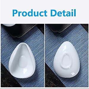 Coffee Spoon Rest, Small Ceramic Coffee Spoon Holder for Coffee Bar, White Coffee Spoon Rests for Coffee Station, Mini Teaspoon Rest for Coffee, Cute Tea Bag Rest for Coffee Bar Station Accessories