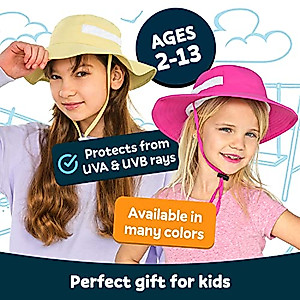 GearTOP Kids Sun Hat with UPF 50+ Sun Protection - Girls Sun Hat & Boys Sun Hat - Kids Beach Hat for Ages 2-13 - Toddler Sun Hat (Pink)