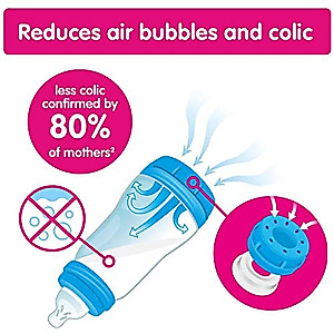 Newborn Easy Start Anti-Colic 4.5-Ounce Bottle with Pacifier Set, Teddy Bear, 0-2 Months, transparent, 2 Piece Set