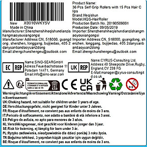 36 Pcs Self Grip Hair Roller Set in 3 Sizes and 15 Pcs Plastic Duck Teeth Bows Hair Clips, Self Holding Rollers Salon Hairdressing Curlers for Hair Styling (44mm + 36mm + 25mm)