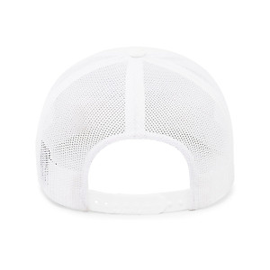 Pacific Headwear Trucker Snapback Braid Cap, White/Moss Green