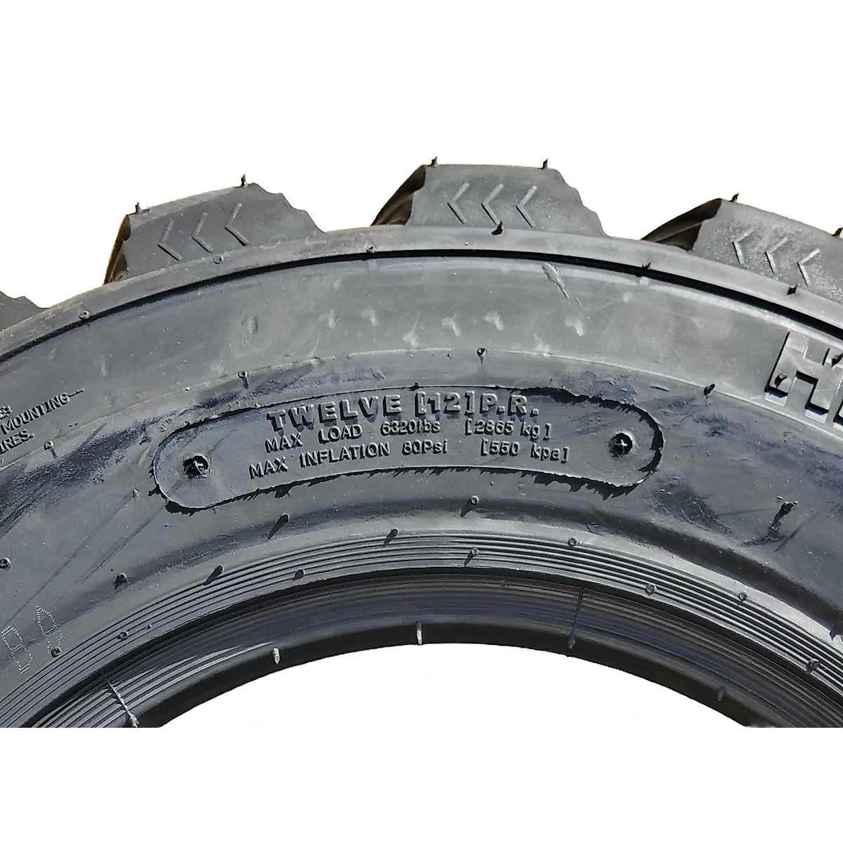 Set 2 New Heavy Duty 12-16.5 12x16.5 12 Ply Industrial Skid Steer Tire w/Rim Guard