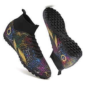 Indoor Soccer Cleats Football Cleats Mens Women Football Shoes Tacos de Futbol para Hombre Guayos de Fútbol Zapatos para Futbol para Hombres Turf Cleats High Top Futsal Soccer Shoes TF