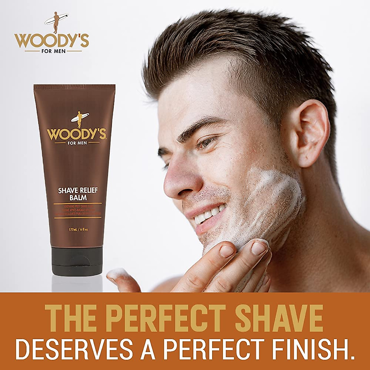 Woody's Shave Relief Balm, Soothing Treatment Calms & Heals Post-Shave Skin, 6 Oz