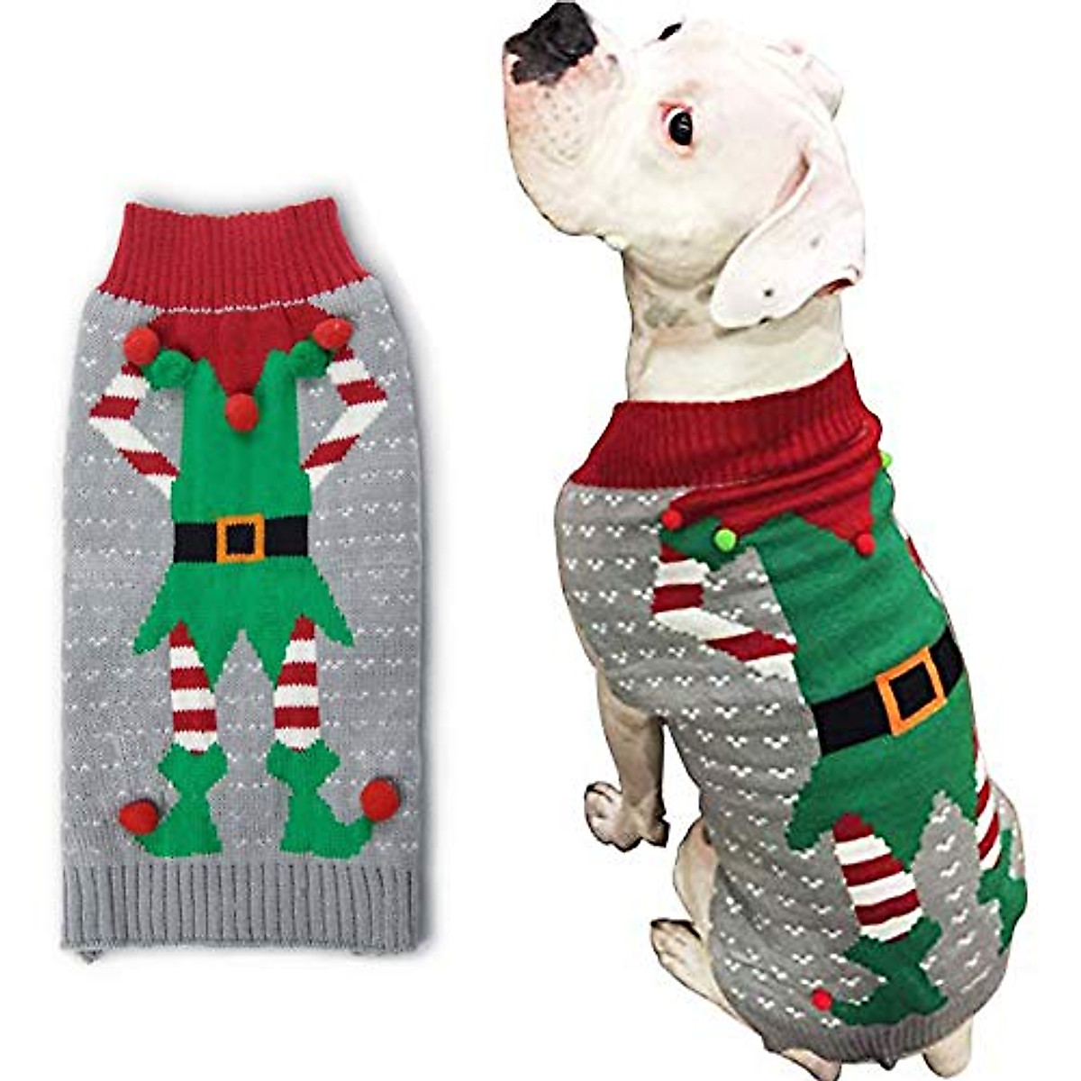 BABAHU Knitted High Collar Diamond Plaid Cat Dog Sweater, Cat Dog Accessories, Cat Dog Apparel, Pet Sweatshirt