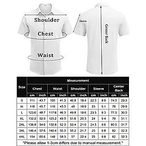 COOFANDY Men's Casual Button Down Shirts Linen Untucked Business Fitted Casual Shirt Short Sleeve Light Green