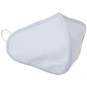 Lanier Wellness Adult 2-Layer Reusable Face Cover (Pack of 2), Blue/White