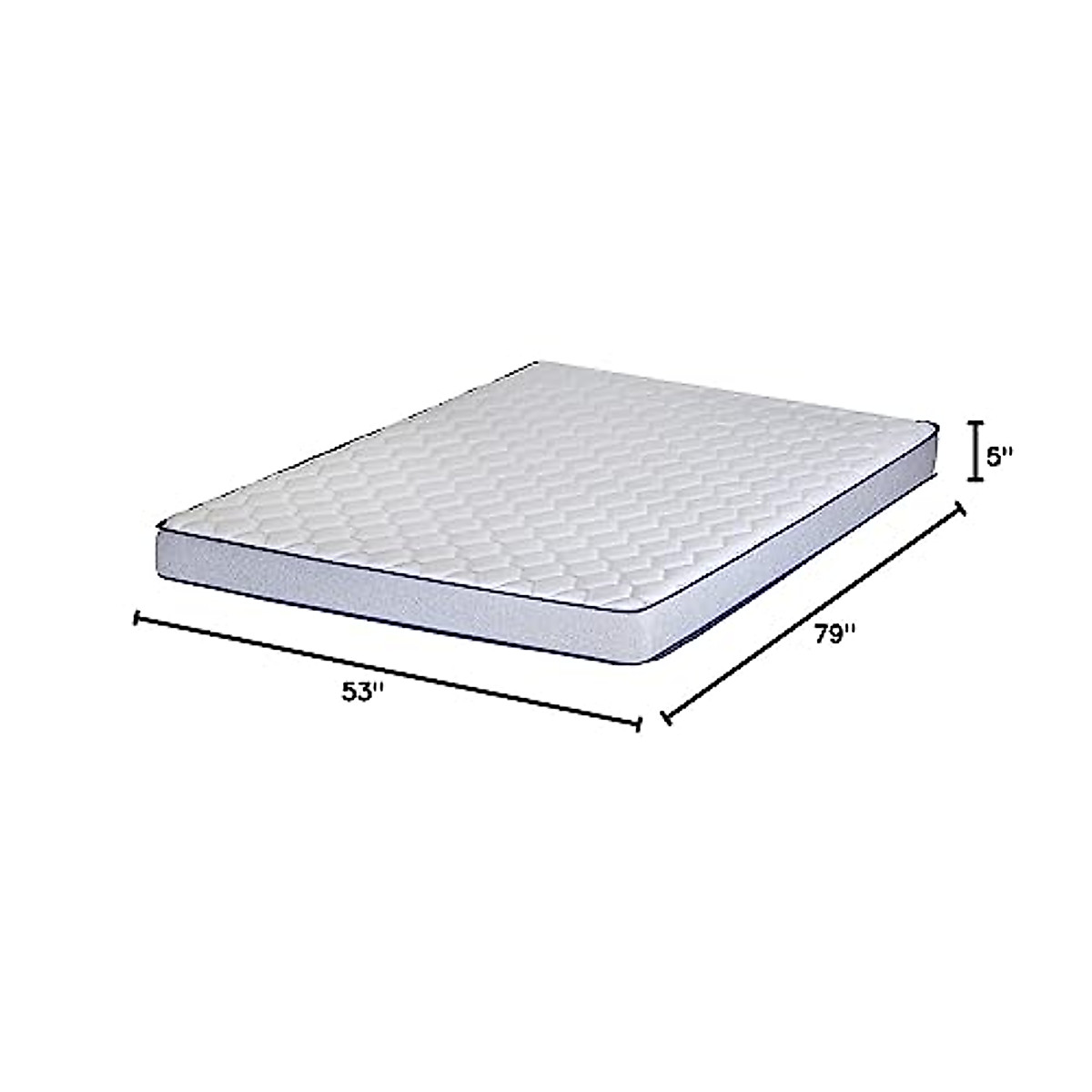 Greaton, 5/7/8/10 Inch Medium Firm High Density Foam Mattress, Comfortable Mattress for Cooler Sleep Supportive & Pressure Relief, Full XL, White