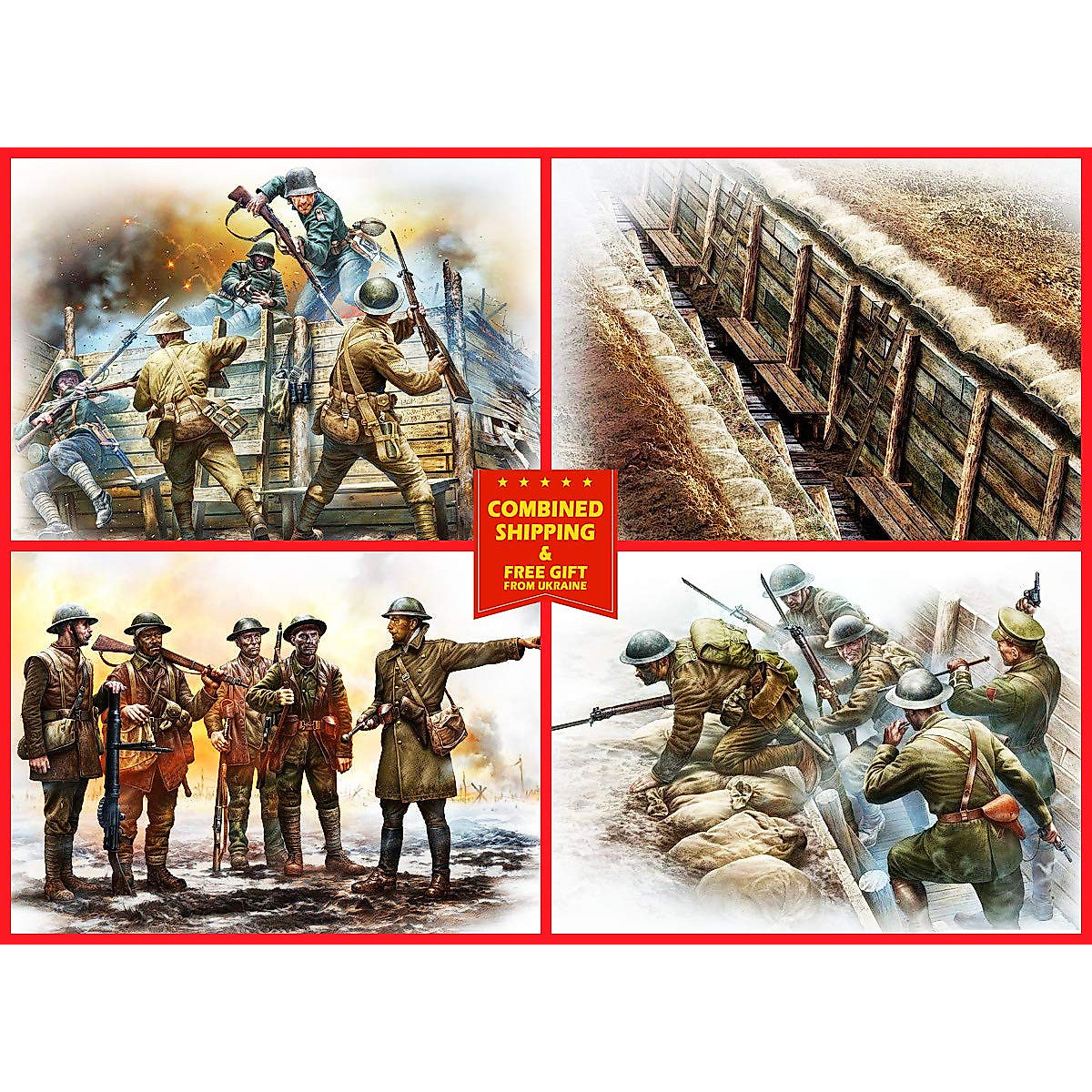 Masterbox Bundle LOT of Hand-to-Hand Fight in The Trench 4 Plastic Kits 1/35 MB