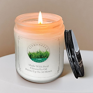 Citronella Candles Outdoor Indoor 7.5 OZ 4 Pack, 100% Soy Wax Candles for Home Scented Candles Outside for Party Hiking Camping Patio BBQ Deck Lanai Garden Yard Home Balcony