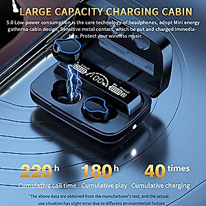 newshijieCOb M9 TWS Wireless Bluetooth 5.1 Noise Reduction Touch Control in-Ear Earphone with Power Display Black