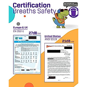 Vanderfields Noise Cancelling Headphones for Kids, Toddlers & Children Age 3-16 Years - 21dB NNR - Blue - Ear Protection for Kids, Autism - Sound Blocking Kids Hearing Protection Earmuffs