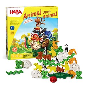 HABA Animal Upon Animal - Classic Wooden Stacking Game Fun for The Whole Family (Made in Germany)
