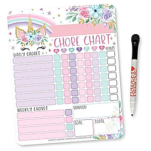 Unicorn Kids Chore Chart Magnetic, Reward Chart for Kids, Good Behavior Chart for Kids at Home, My Responsibility Chart for Kids, Magnetic Reward Chart for Kids Behavior, Chore Chart for One Child