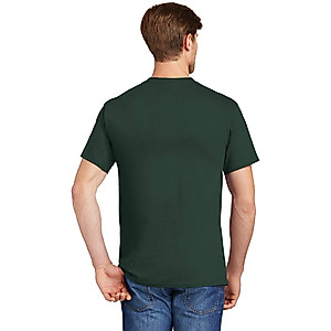 Hanes 6.1 oz. Tagless ComfortSoft Pocket T-Shirt, XL, DEEP FOREST