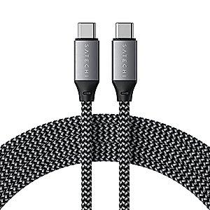 Satechi USB-C to USB-C 100W Charging Cable for USB Type-C Devices - 6.5 Feet (2 Meters) - Compatible with 2020/2019 MacBook Pro, 2020/2018 iPad Pro, 2020/2018 MacBook Air