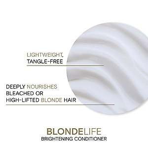 Joico Blonde Life Brightening Conditioner | For Blonde Hair | Illuminate Hydration & Softness | Add Softness & Smoothness | Sulfate Free | With Monoi & Tamanu Oil | 8.5 Fl Oz